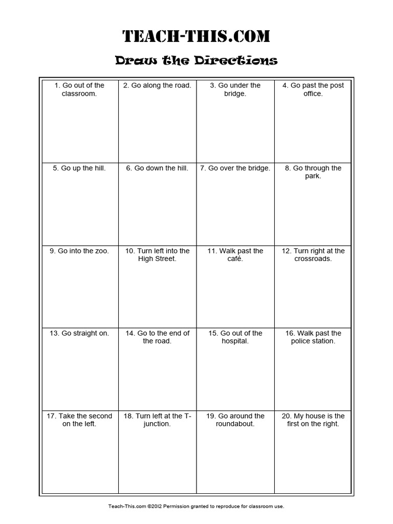 Draw The Directions | PDF