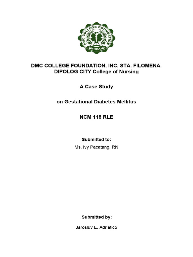 GDM CS | PDF | Gestational Diabetes | Pregnancy