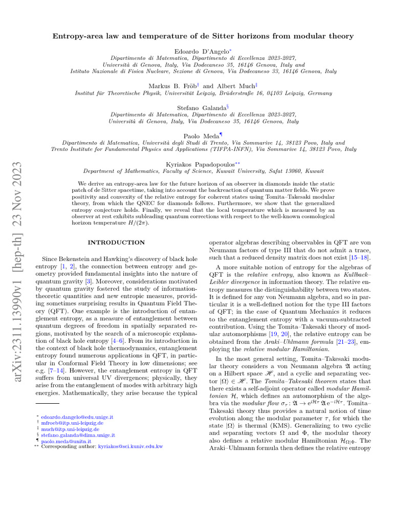 Modular Ho Mail Toni and e Sitter | PDF | Quantum Entanglement | Entropy
