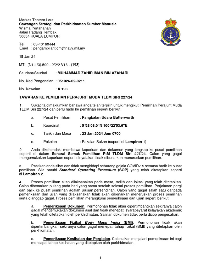 Surat Tawaran 051026-02-0211 | PDF | Bisnis | Ilmu Sosial