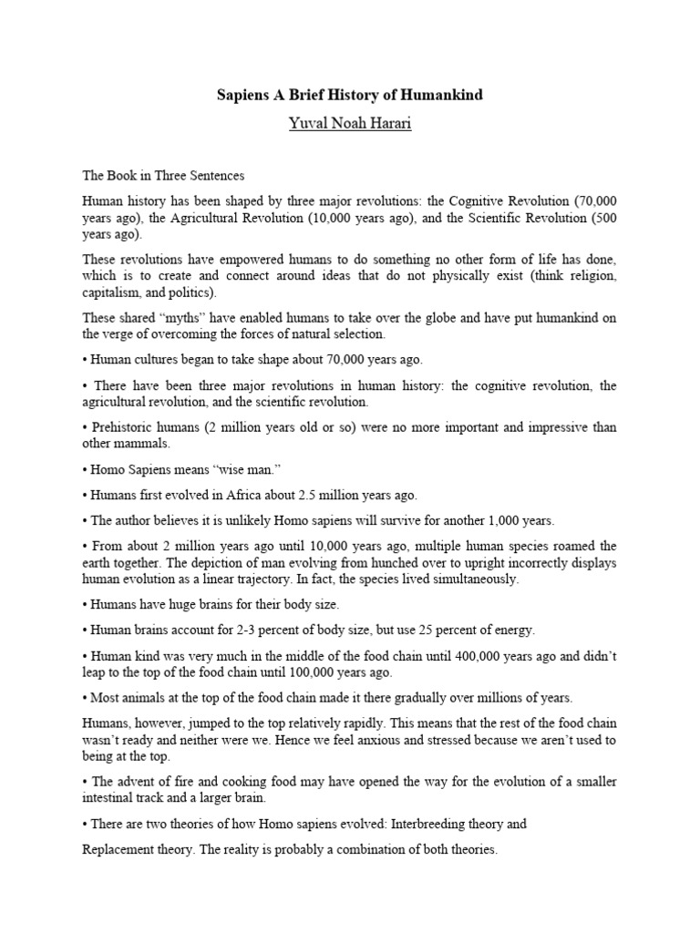 Sapiens A Brief History of Humankind | PDF | Human | Science