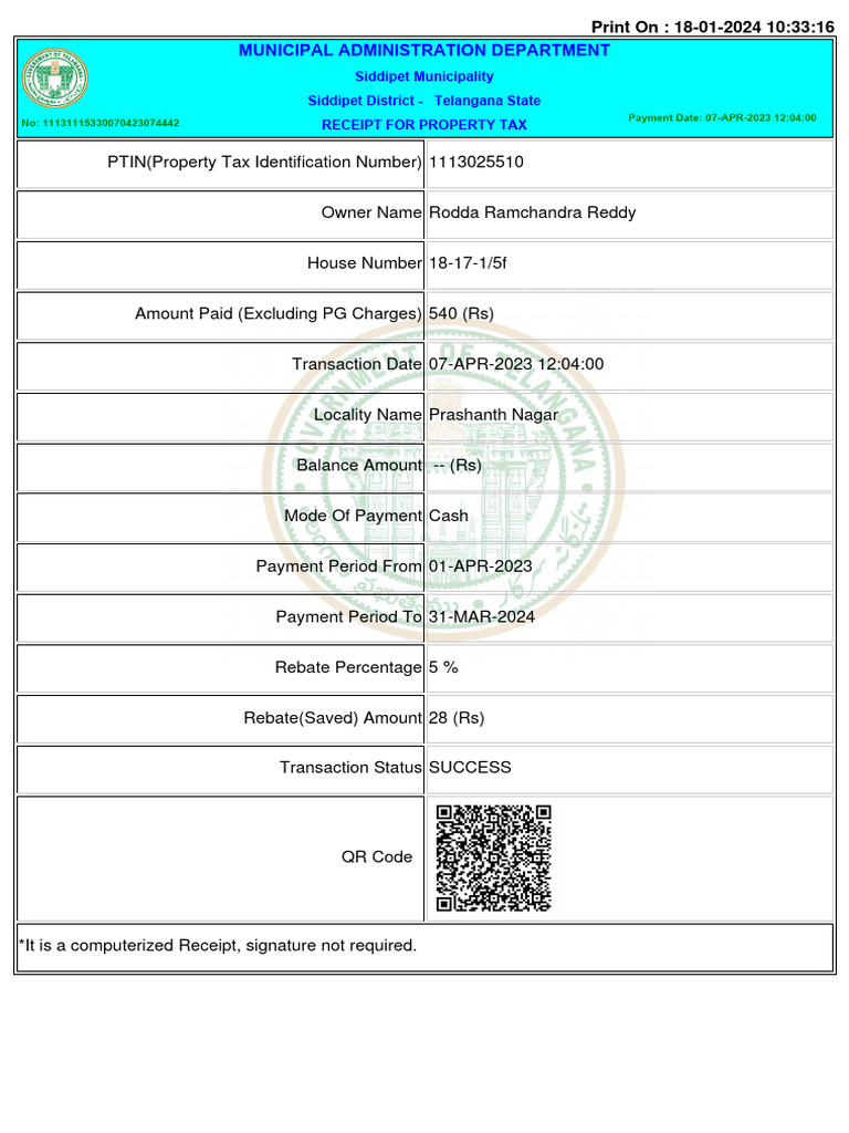 CD Ma Receipt Details | PDF