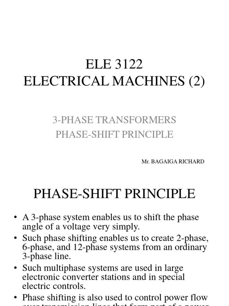 3-Phase Transformer Phase Shift Explained | PDF | Transformer ...