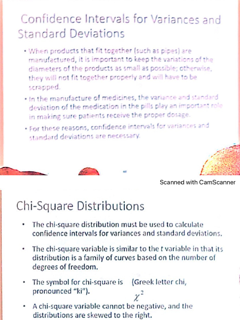 Confidence Intervals for Variances and S | PDF