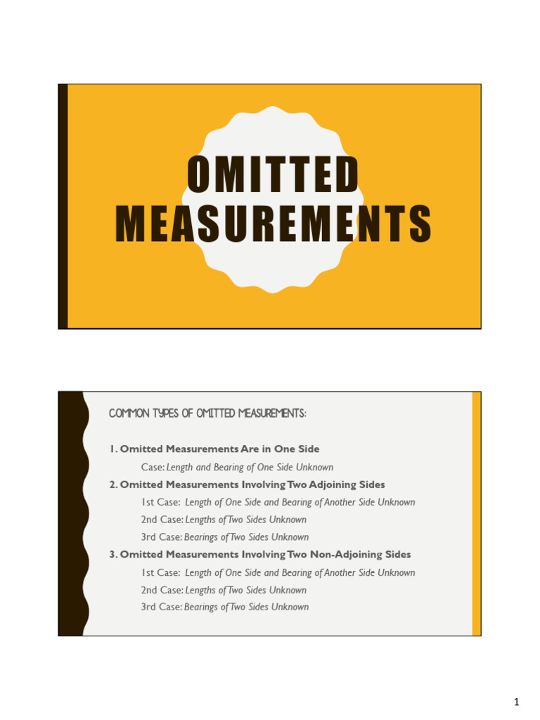 Surveying Omitted Measurement | Download Free PDF | Quantity | Complex ...