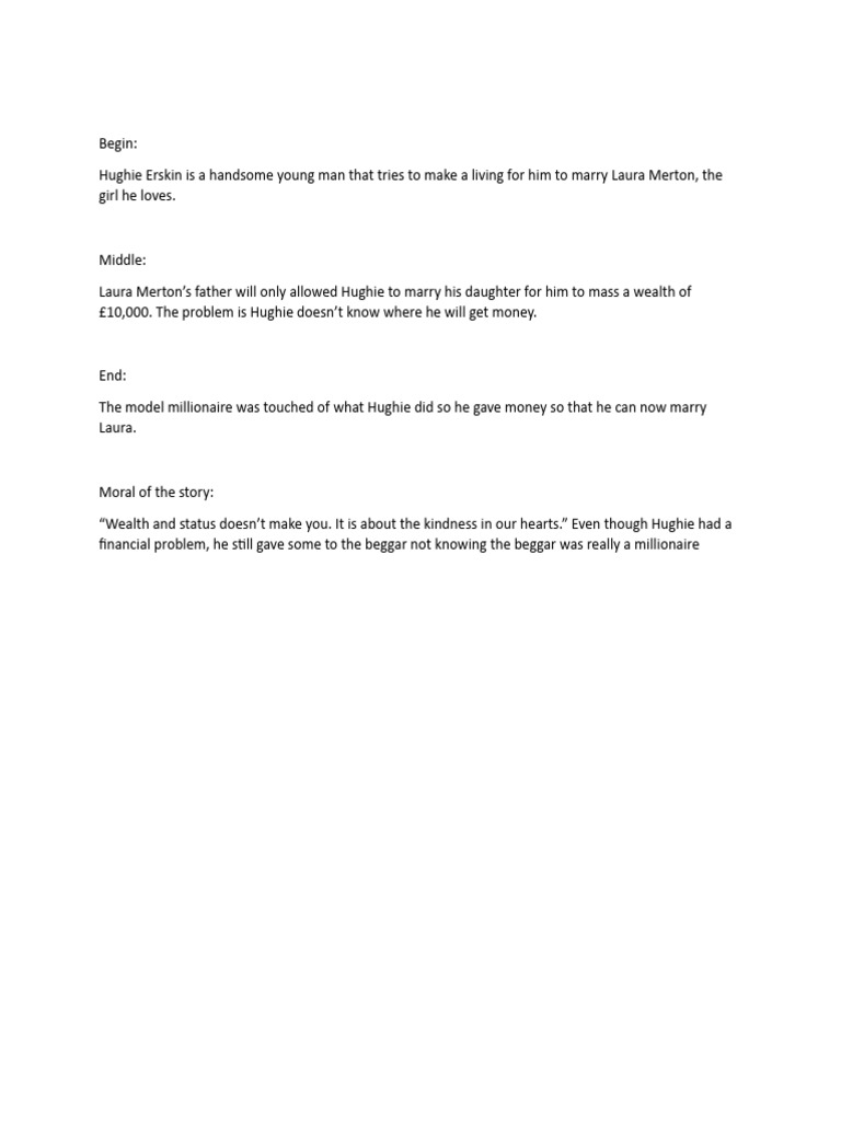 The Model Millionaire | PDF