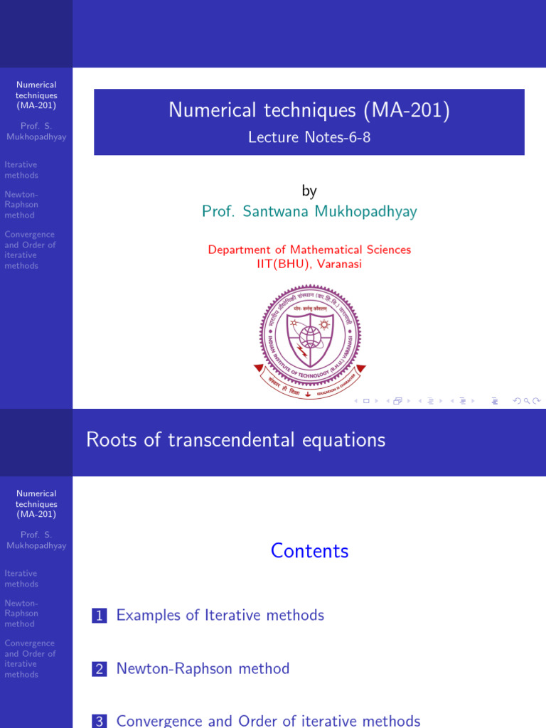 3 Lecture Note 6-8 Convergence | PDF | Numerical Analysis | Mathematical Objects