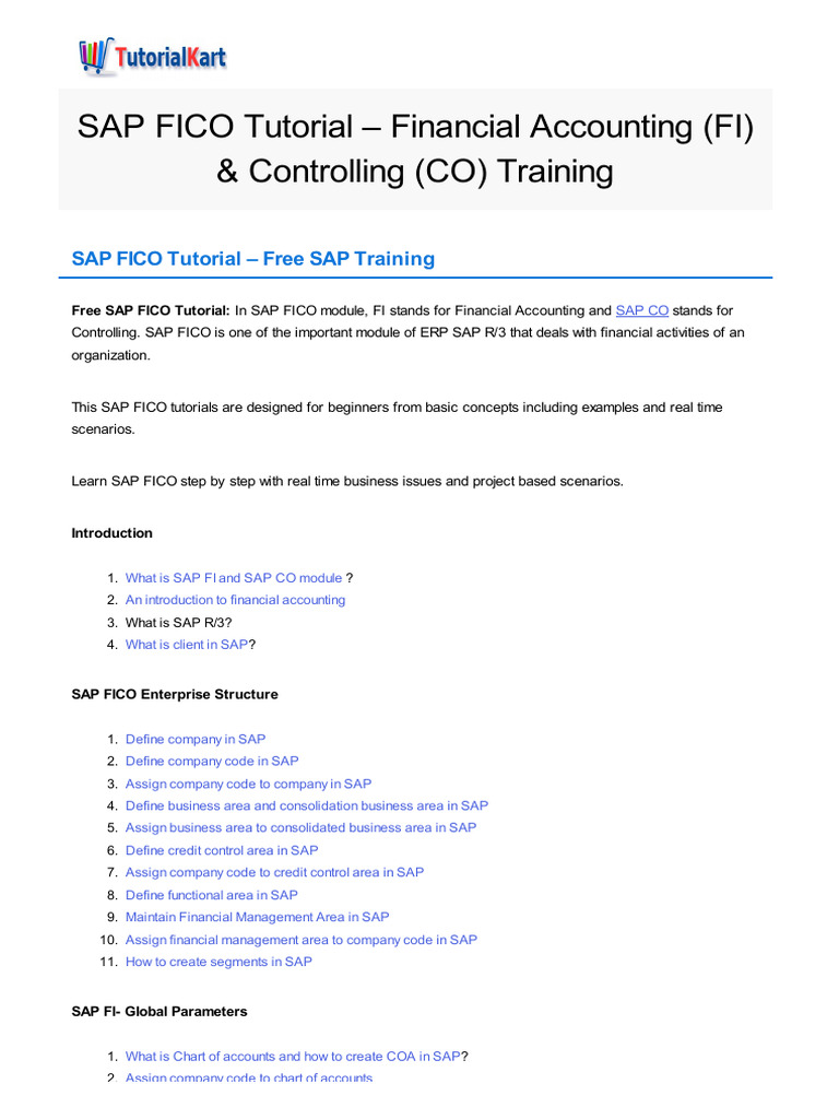 Sap Fico Training Tutorial | PDF | Depreciation | Currency