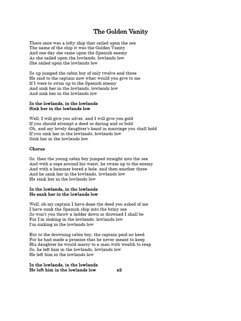 The Golden Vanity | PDF | Ships | Shipping