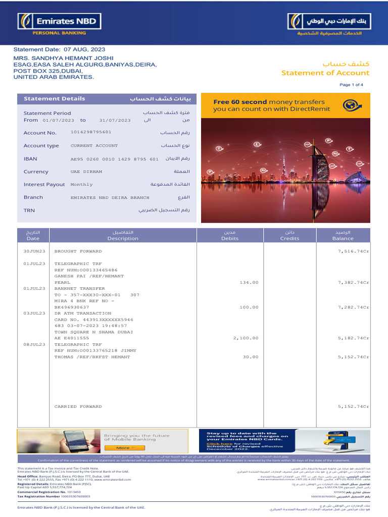 E-STATEMENT Emirates Bank International/eStatements/E-STATEMENT ...