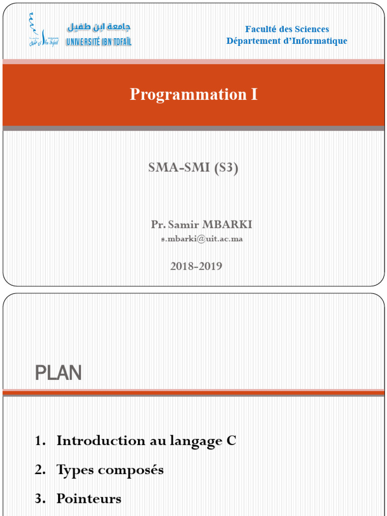 Programmation I | PDF | Programmation | Programme informatique