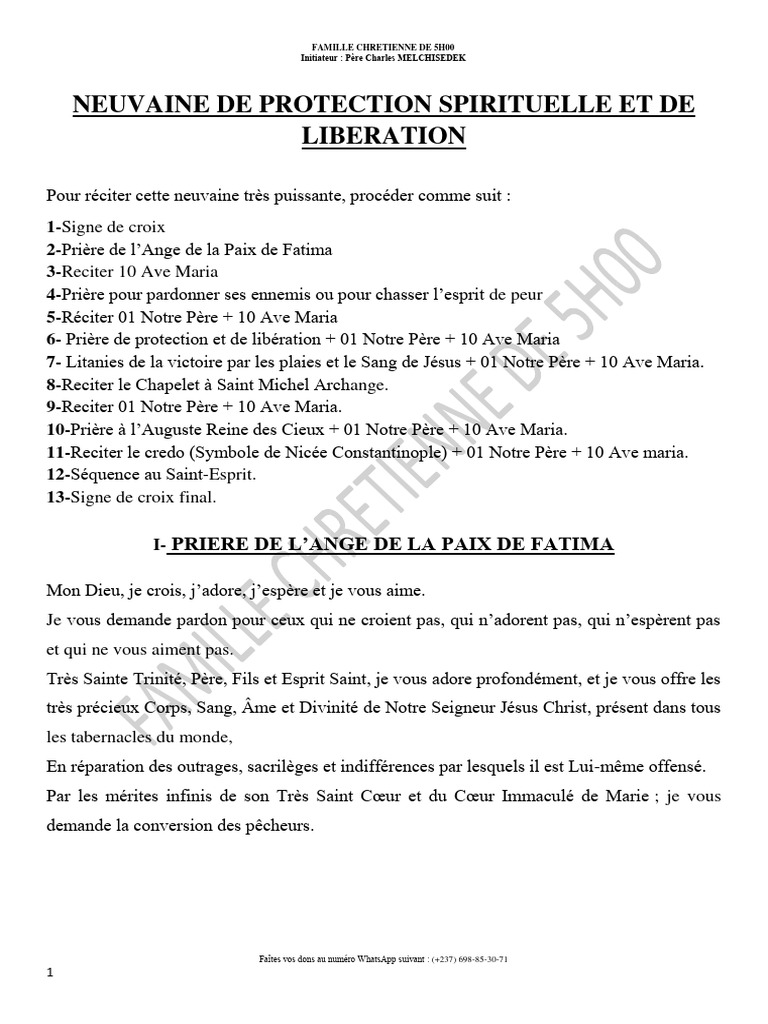 Neuvaine de Protection Spirituelle | PDF | Michel (archange) | Ange