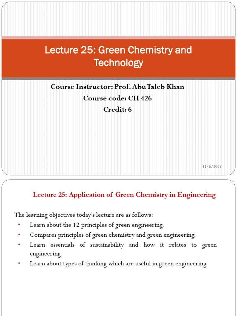 Green Chemistry | PDF