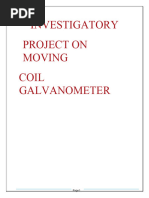 Moving Coil Galvanometer With Diagram | PDF