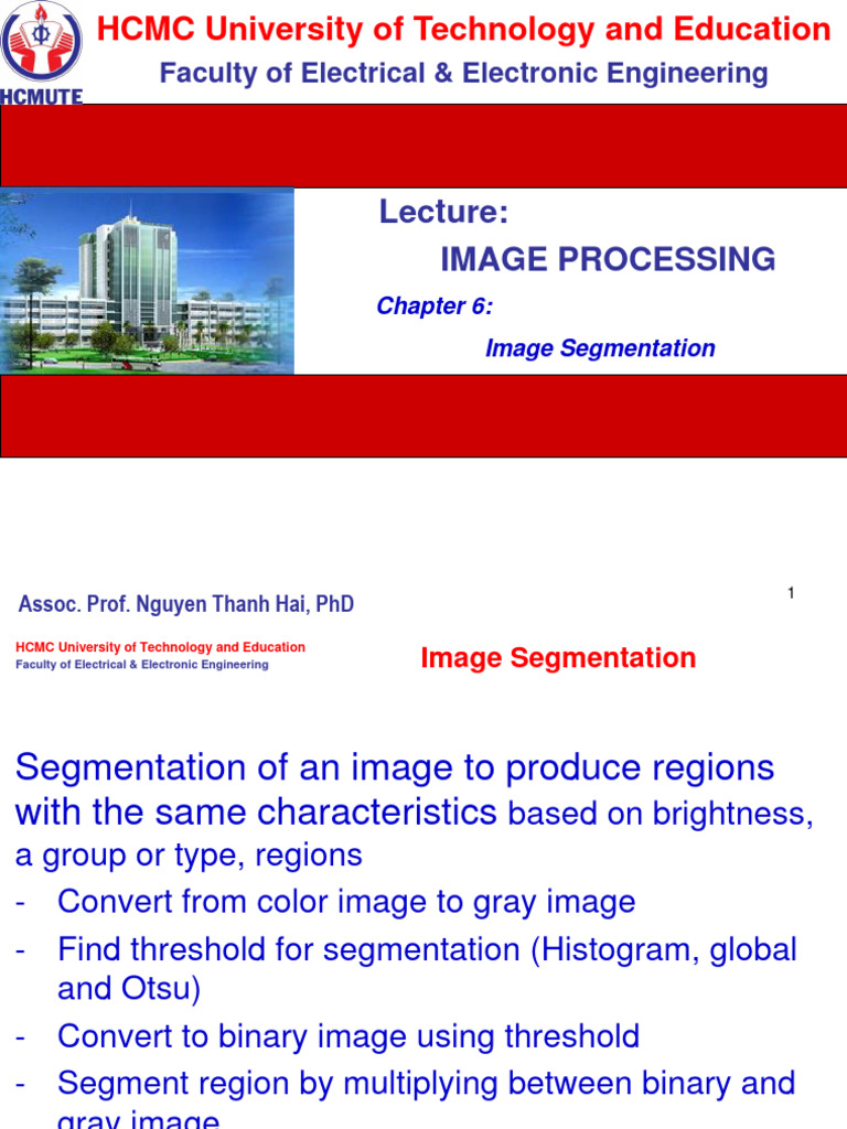 C6_P1_Image Segmentation_NTHai-6-2020 | PDF | Image Segmentation | Digital Signal Processing