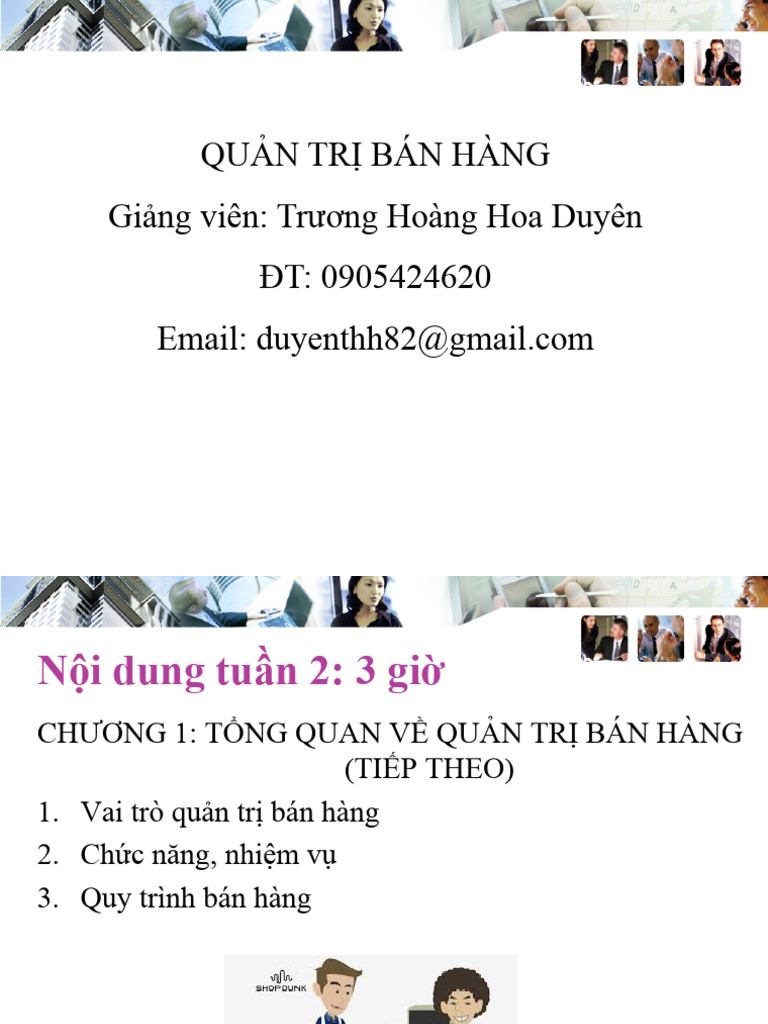 MKT 402 - Quan Tri Ban Hang - 2020S - Lecture Slides - 2 | PDF