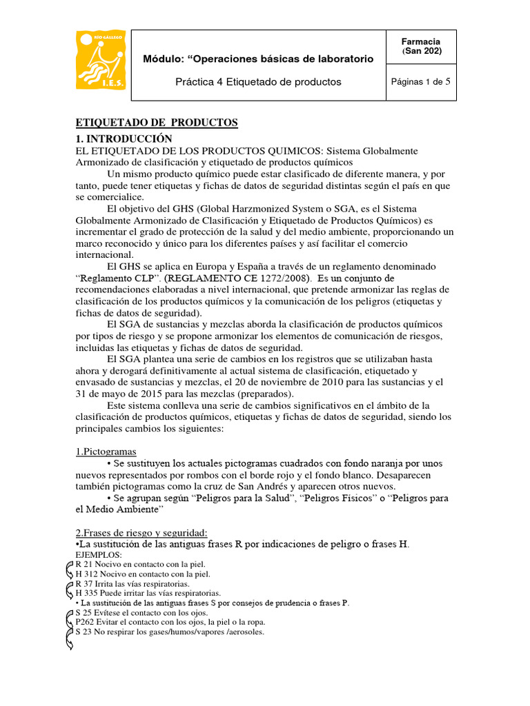 PRACTICA4 OBL Etiquetado | PDF | Laboratorios