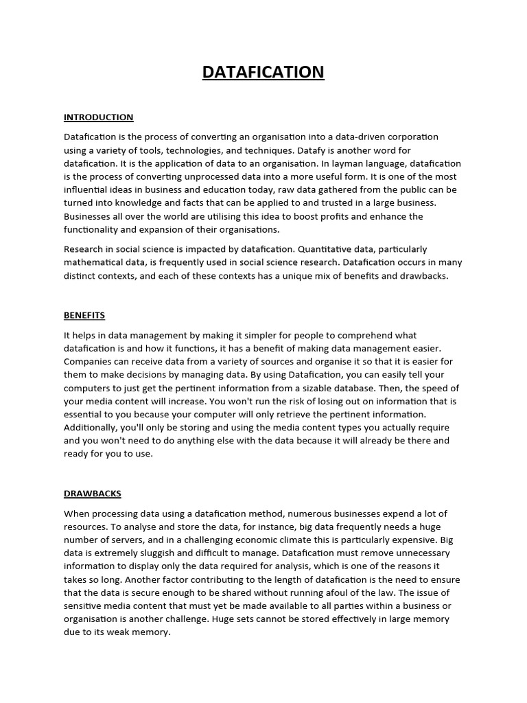Data Fi Cation | PDF | Data | Information