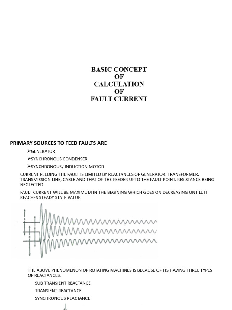 Basic Concept of Calculation of Fault Current | PDF | Transformer ...
