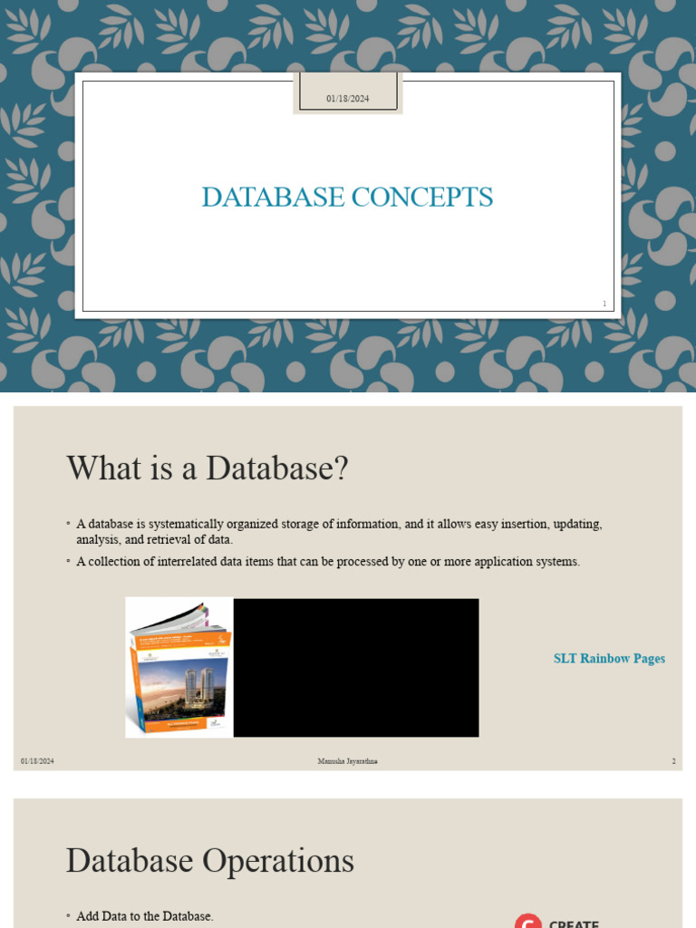 Database Concepts | PDF | Databases | Data Model Database Concepts | PDF | Databases | Data Model