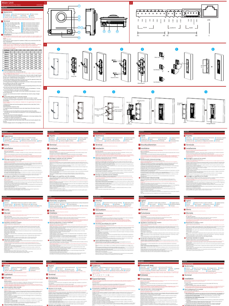 Video Intercom Module Installation Guide | PDF | Screw | Components
