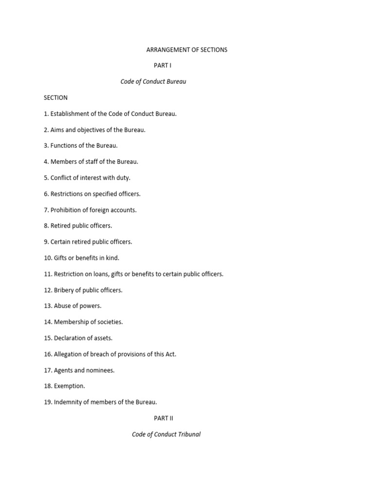 Code of Conduct Bureau and Tribunal Act | PDF | Plea | Prosecutor