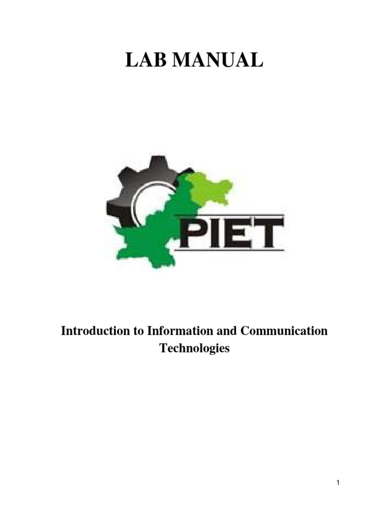 Ict Lab Manual-1 | PDF | Computer Network | Network Switch