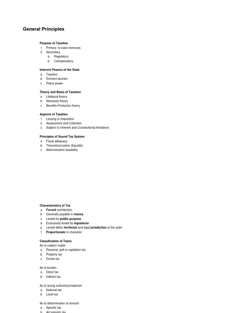 Gen Principles Enumerations | PDF | Taxes | Money