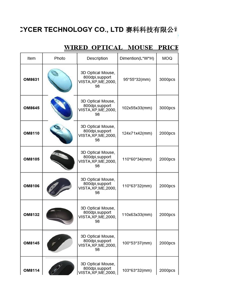new mouse catalogue(Cycer) | PDF | Radio | Windows Vista