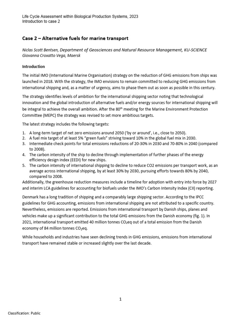 LCA - Case 2 | PDF | Methane | Biogas