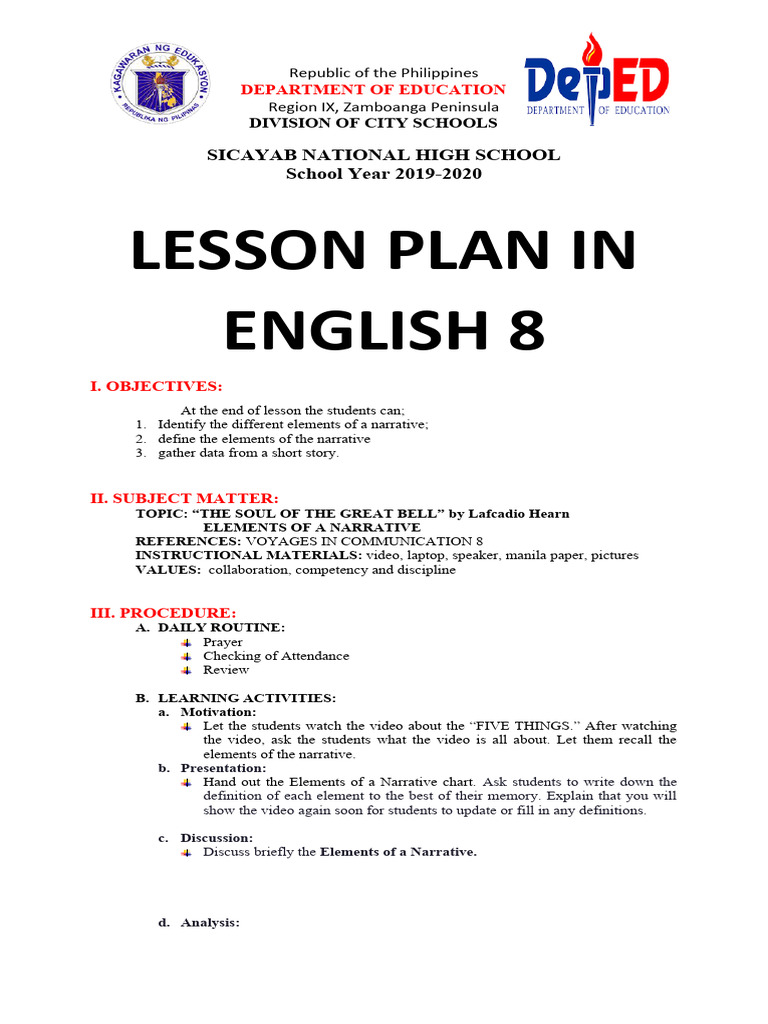 Lesson Plan 1st Demo | PDF