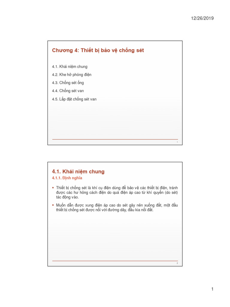 Ch4 - Thiết Bị Bảo Vệ Chống Sét | PDF