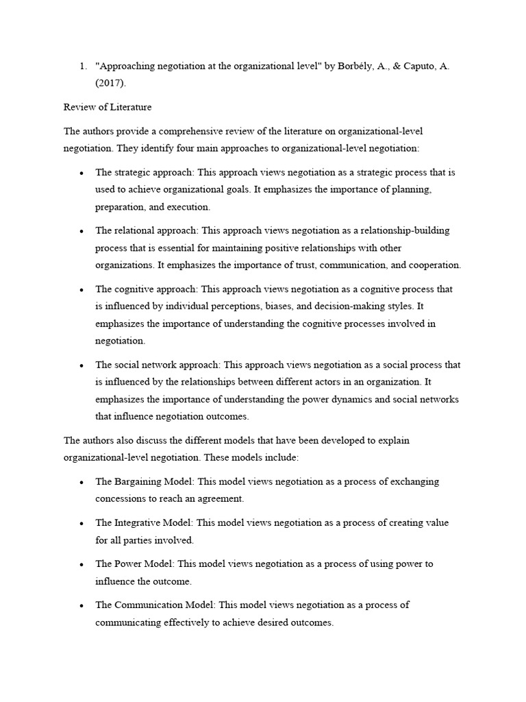 Negotiation Research Papers | PDF | Negotiation | Methodology