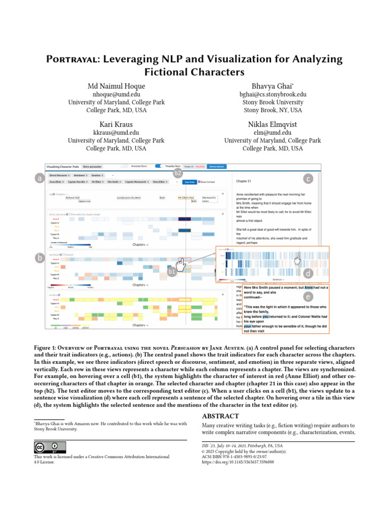 Portrayal | PDF | Narrative | Visualization (Graphics)