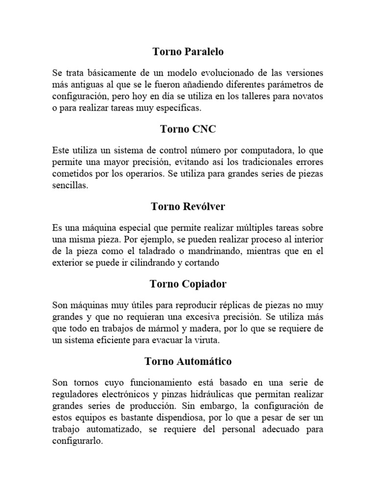 Tornos | PDF