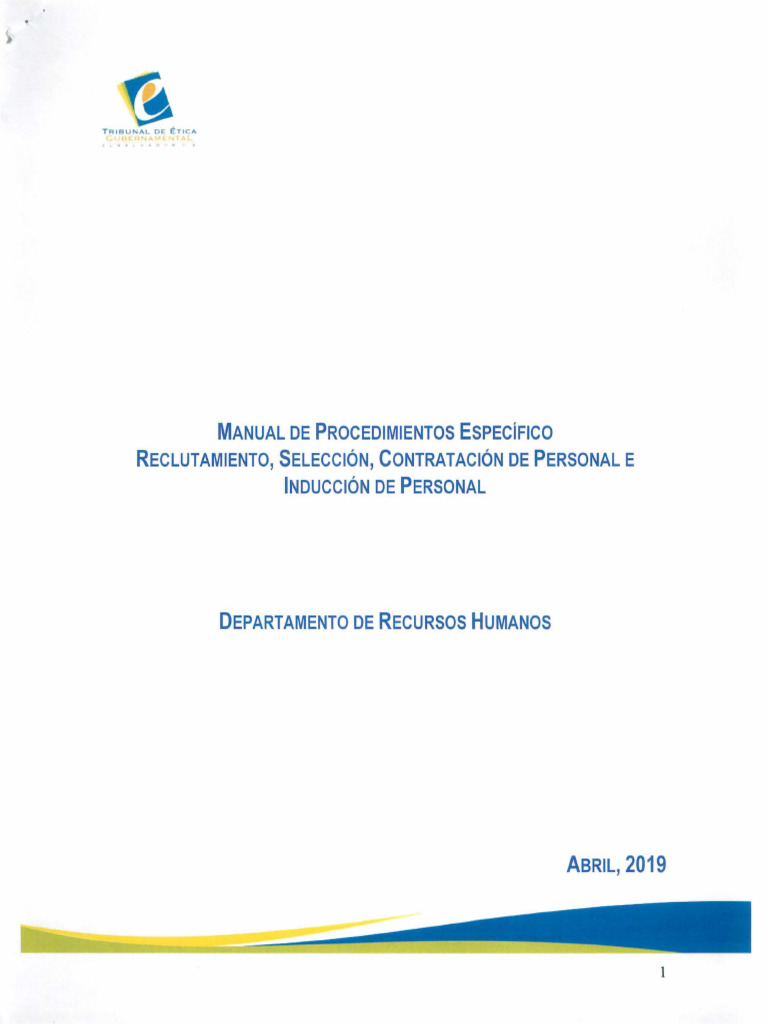 Manual de Procedimientos Específicos Reclutamiento 2021 | PDF | Gestión de recursos humanos ...