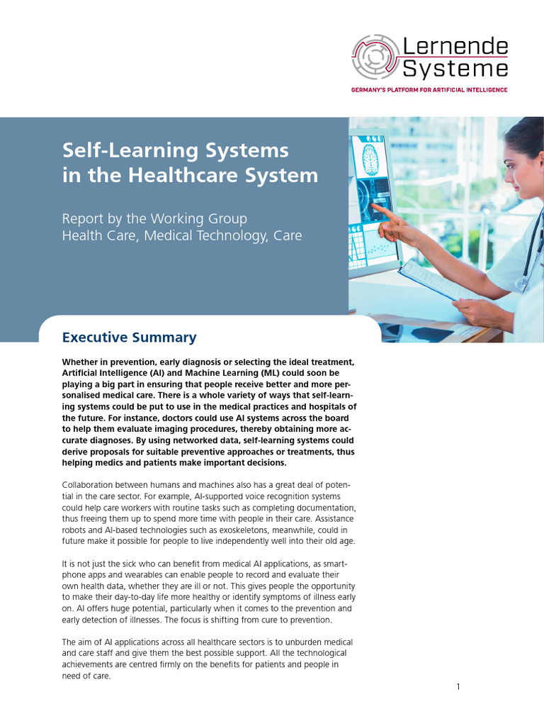 Self Learning Systems in The Healthcare System | PDF | Health Care | Artificial Intelligence