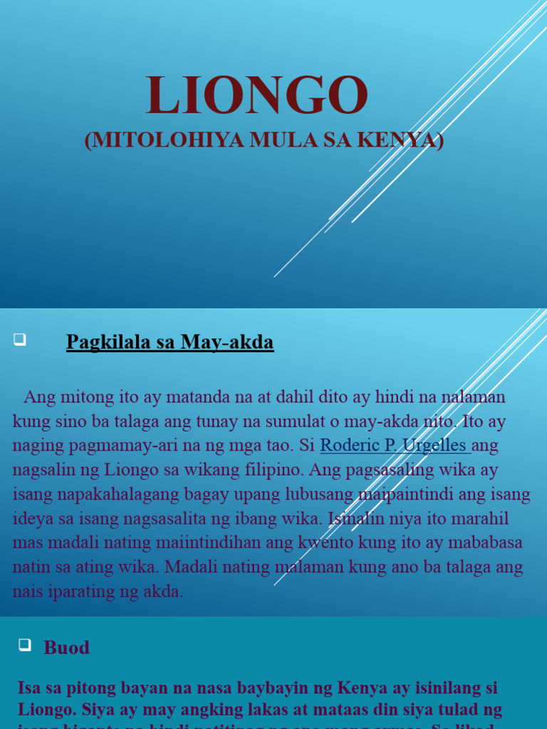 ARALIN 1 - Mitolohiya Sa Aprika at Persia | PDF