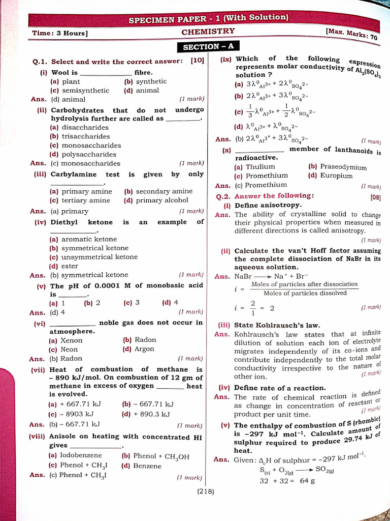 Paper 1 Answer | PDF
