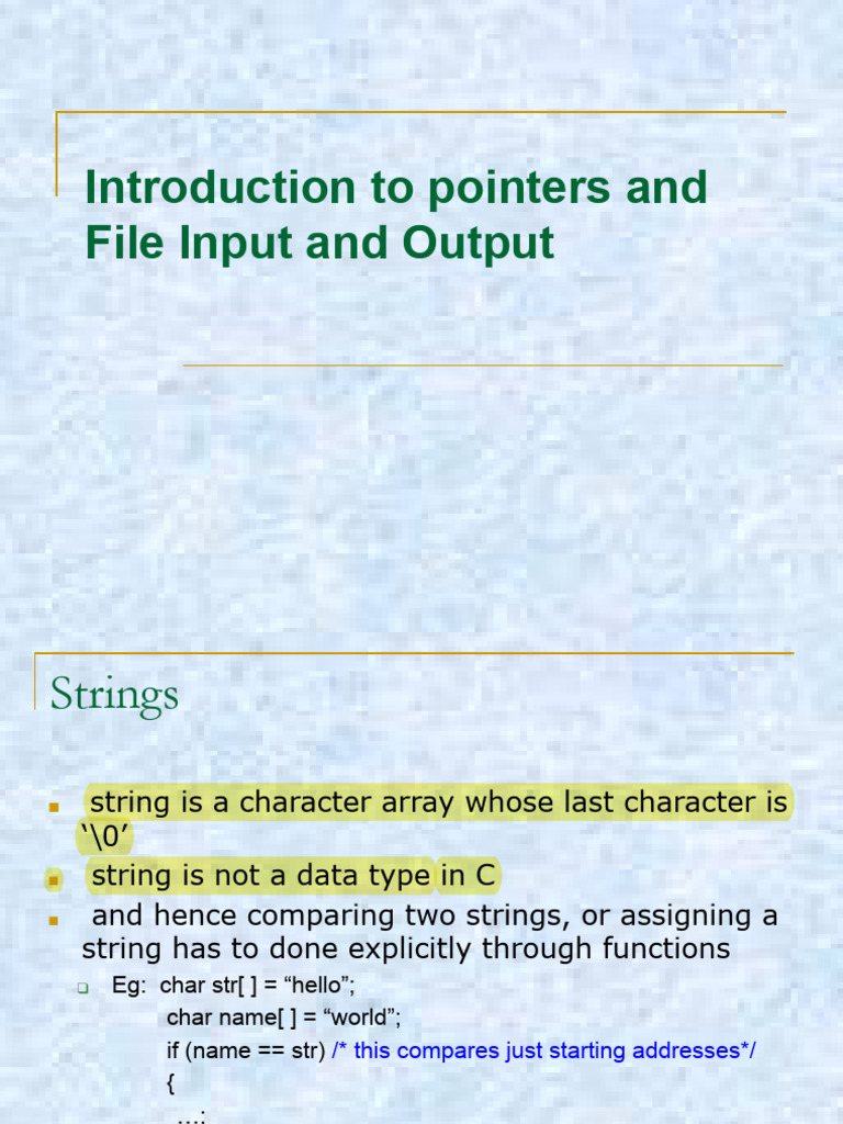 11 Pointers And Files Pdf Pointer Computer Programming Integer Computer Science 8505