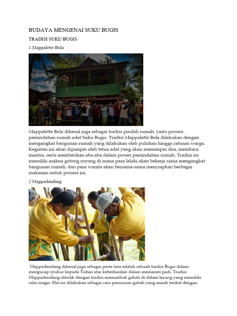 BUDAYA MENGENAI SUKU BUGIS | PDF