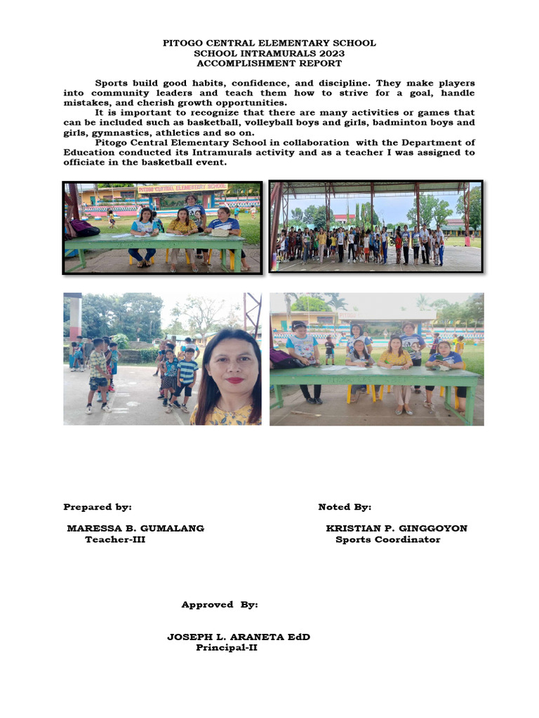 accomplishment-report-in-basketball | PDF