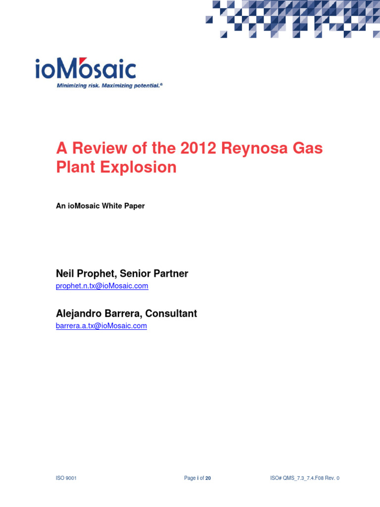 2012 Reynosa Gas Plant Explosion Review | PDF | Natural Gas | Emergency