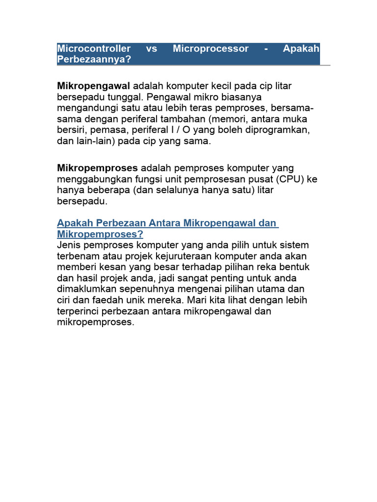 Microcontroller Tugasan Teori Sem 4 Pdf