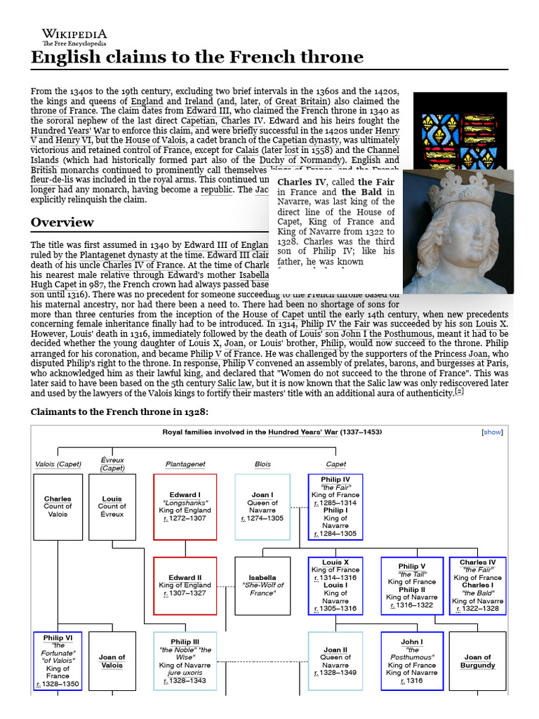All English Claims To The French Throne | PDF | Kingdom Of England ...