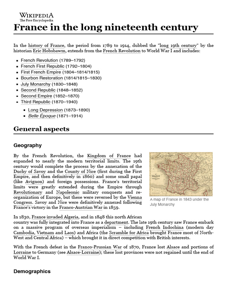 France in The Long and Eventful Nineteenth Century | PDF | First French ...