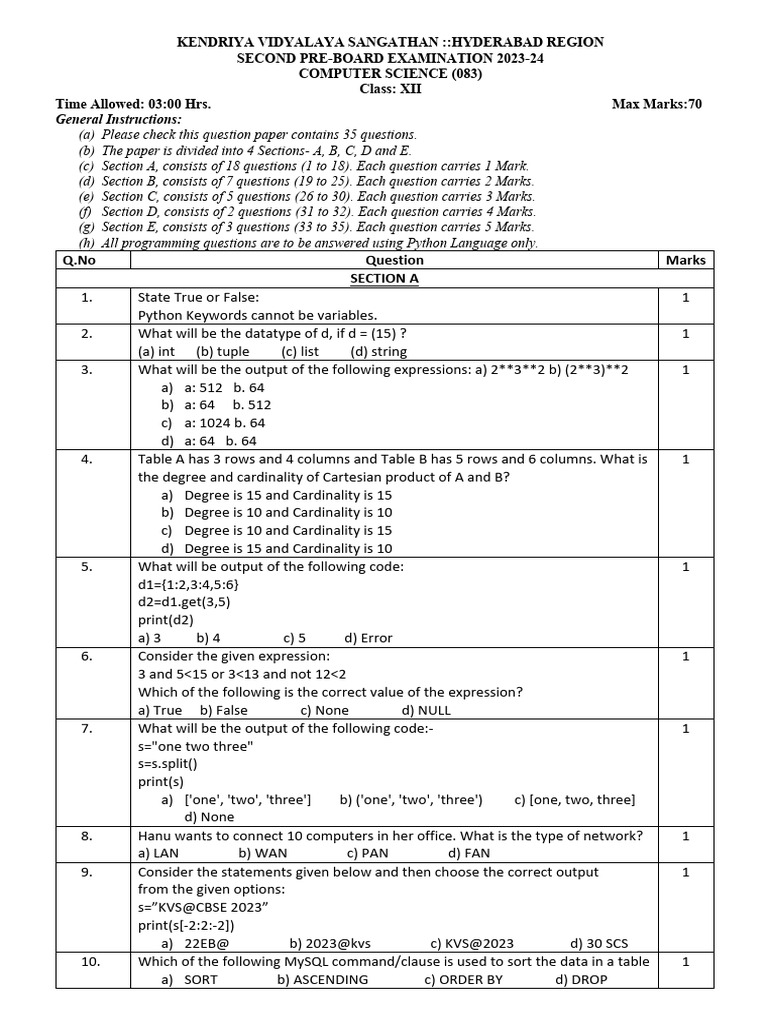 Cs Paper Pdf String Computer Science Function Mathematics
