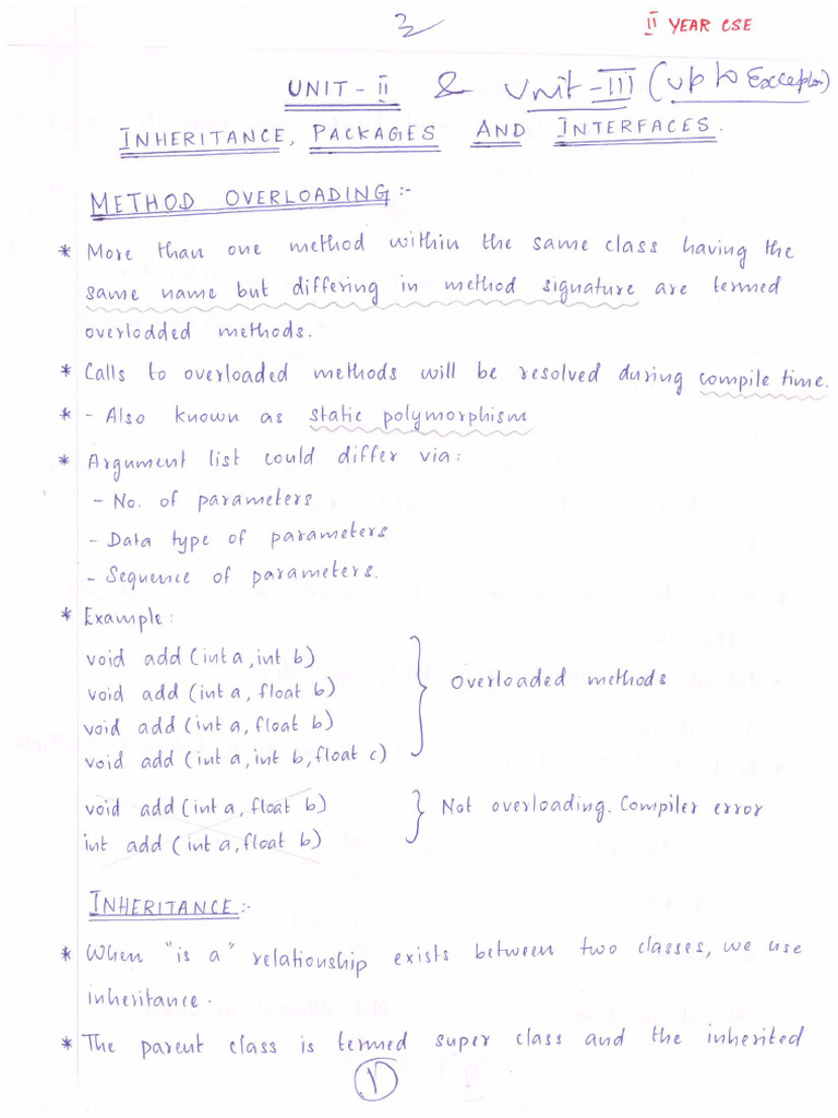Inheritance, Package and Interface, Exception | PDF Inheritance, Package and Interface, Exception | PDF