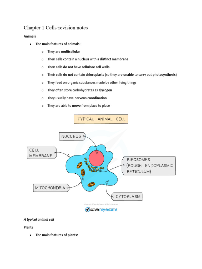 Chapter 1 | PDF | Cell (Biology) | Cytoplasm
