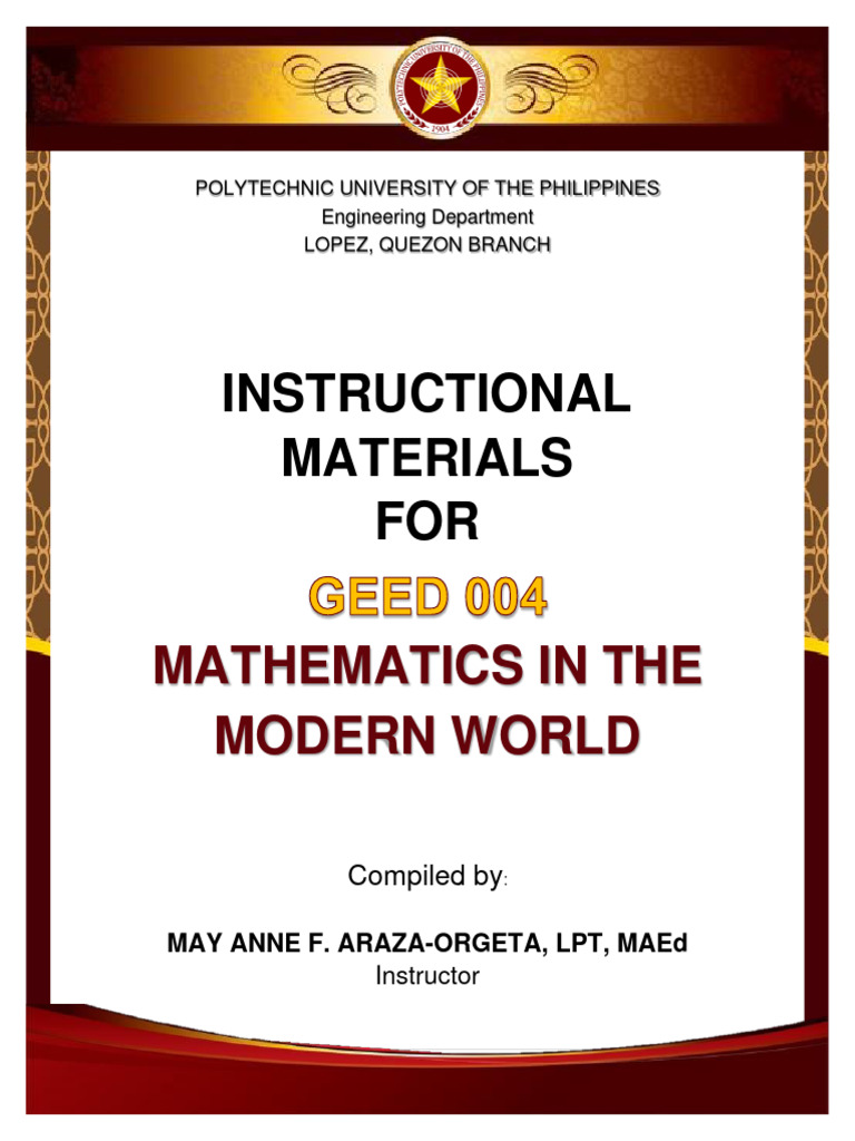 Lesson 1 - Mathematics in Our World | PDF | Pattern | Mathematics